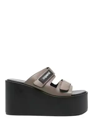 Coperni 100mm Double-Strap Platform Sandals Brown