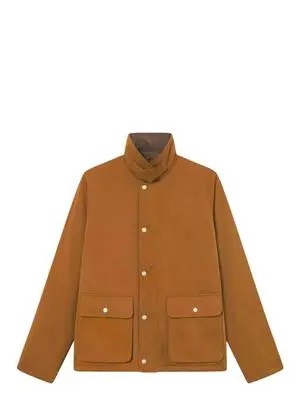 LES DEUX Montana High-neck Shirt Jacket - Brown