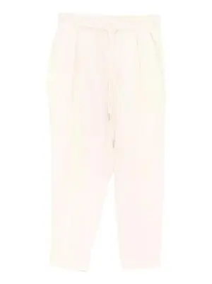 YES LONDON Pleated Drawstring Trousers - Neutrals
