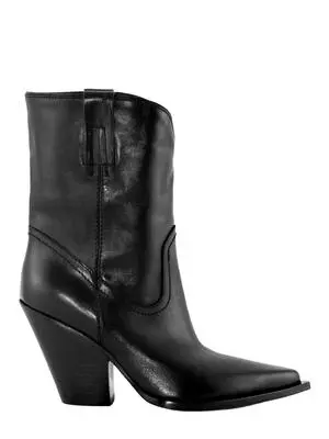 Elena Iachi 90mm Pointed-toe Ankle Boots With Side-straps - Black