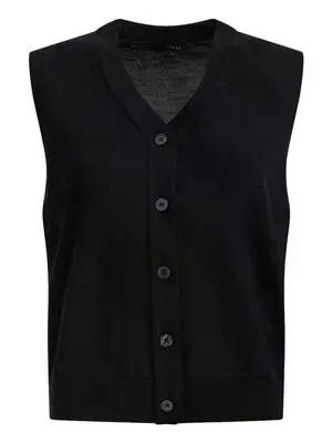 Soeur Chiara Button-up Vest - Black