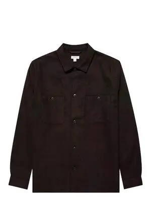 Sunspel Long-sleeve Shirt - Brown