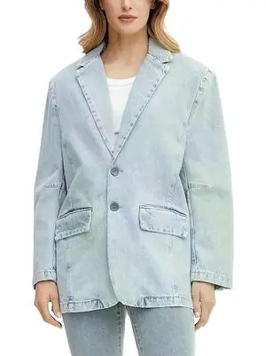 Liu Jo Denim Three-button Blazer - Blue