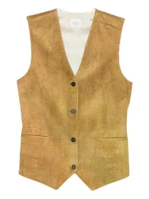 ALYSI Corduroy Button-fastening Waistcoat - Neutrals
