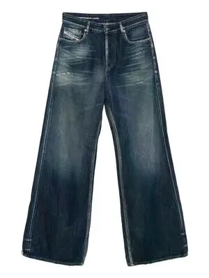 DIESEL Frayed Wide-leg Jeans - Blue
