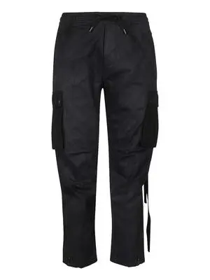MAHARISHI Elasticated-waistband Cargo Trousers - Blue