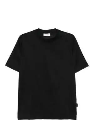 YES LONDON Panelled Cotton T-shirt - Black