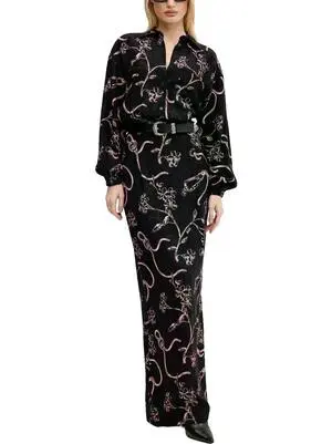 Moschino Floral-print Maxi Dress - Black