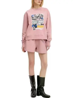 Moschino Collage-print Crew-neck Sweatshirt - Pink