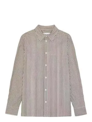 Nn07 Striped Long-sleeve Shirt - Brown