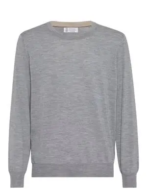 Brunello Cucinelli Elbow-patch Jumper - Grey