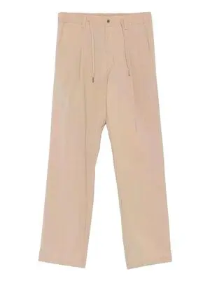 Herno Pleated Drawstring Trousers - Neutrals