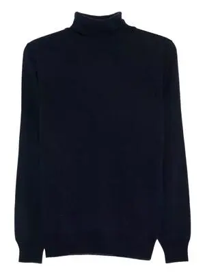 KANGRA Turtleneck Long-sleeve Sweater - Blue