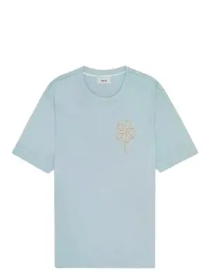 Nn07 Pedro Flower-embroidered T-shirt - Blue