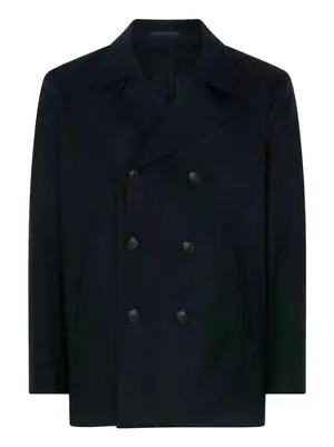 Boglioli Double-breasted Wool-blend Pea Coat - Blue