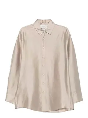 ALYSI Long-sleeve Button-up Shirt - Neutrals
