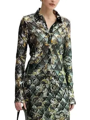 Versace Sequin-embellished Blouse - Black