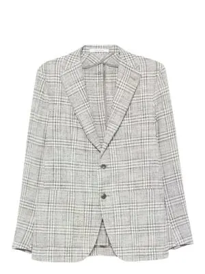 Tagliatore Checked Single-breasted Jacket - Grey