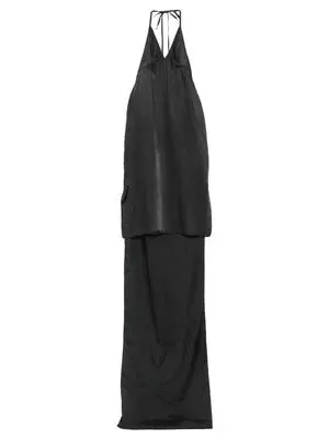 FEDERICO CINA Halter-neck Maxi Dress - Grey