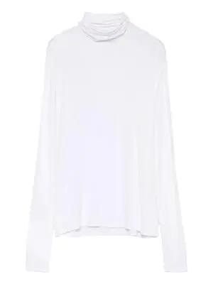 Dorothee Schumacher Long-sleeve Turtleneck Top - White