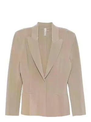 Norma Kamali Single-breasted Notched-lapel Jacket - Neutrals