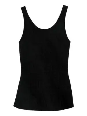 Elisabetta Franchi Textured Tank Top - Black