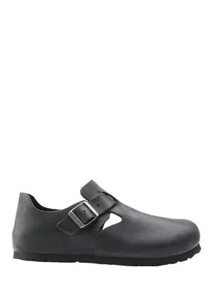 BIRKENSTOCK London Oiled Leather Clogs - Black