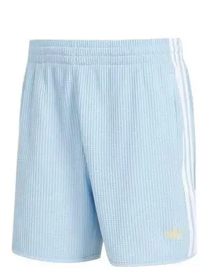 Adidas Waffle Knit Sprinter Shorts - Clear Sky Blue White Almost Yellow