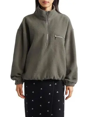 RIER Wool Fleece Half Zip Sweatshirt - Camoscio Fleece
