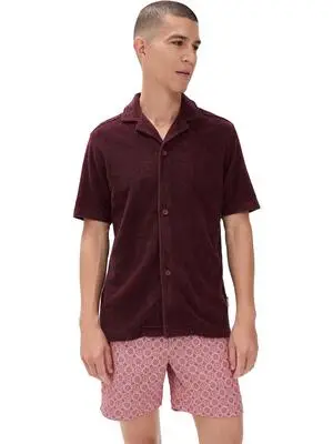 Orlebar Brown Howell Terry Shirt - Damson