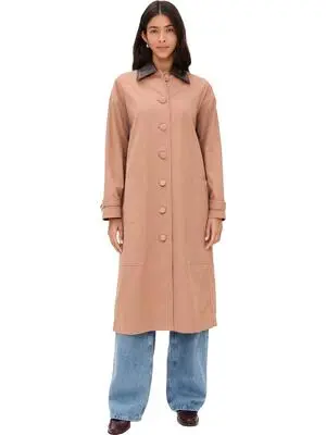 LE BOP Long Utility Barn Jacket - Mocha