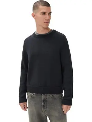 Our Legacy True Roundneck Sweater Off Black Rustic Merino