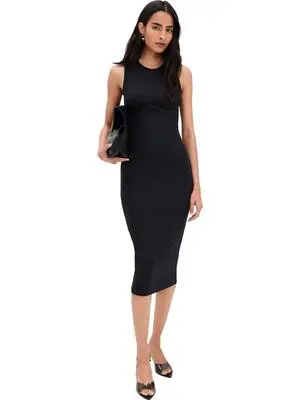 Fleur Du Mal Hourglass Rib Dress - Black