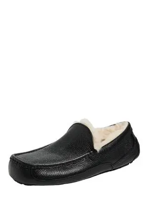 UGG Ascot Leather Slippers - Black