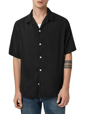 ALLSAINTS Perry Button-up Camp Shirt - Black