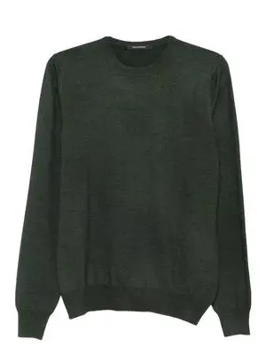 Tagliatore Crew-neck Virgin Wool Sweater - Green