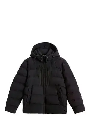Woolrich Stretch Hooded Puffer Jacket - Black