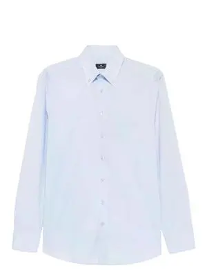 Etro Button-down Embroidered Shirt - Blue