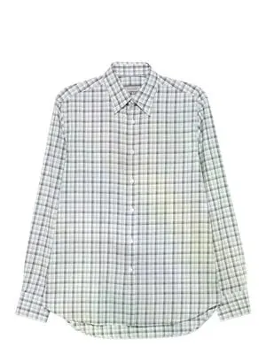 Canali Checked Cotton Shirt - Blue