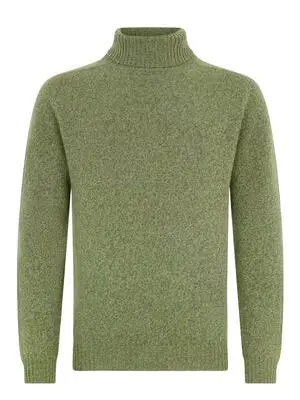 Boglioli Speckled Roll-neck Sweater - Green