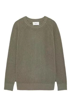 Nn07 Raglan-sleeve Ribbed Sweater - Green