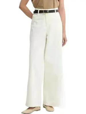 SESSUN High-waisted Wide-leg Jeans - White