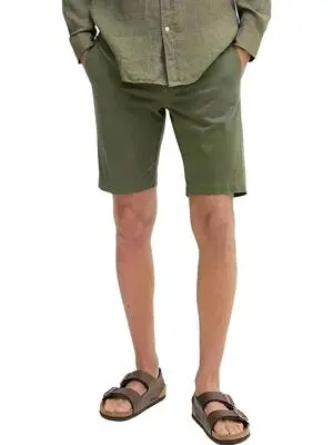 HACKETT Twill Shorts With Button Pockets - Green