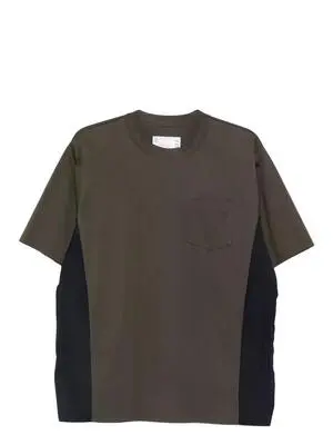 Sacai Panelled Pocket T-shirt - Green