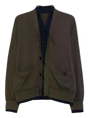Sacai Buttoned Pocket Cardigan - Green