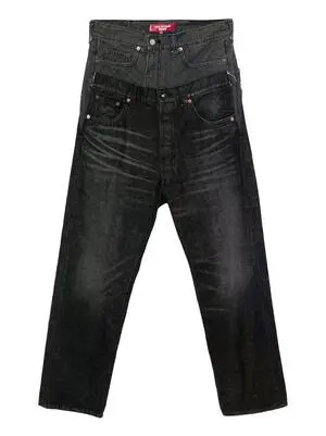 Junya Watanabe Panelled Straight Jeans - Black