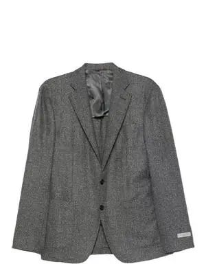 Canali Textured Two-button Jacket - Grey