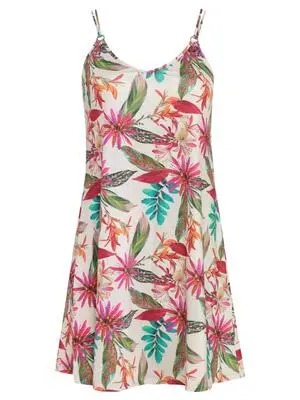 LYGIA & NANNY Sardenha Floral-print Mini Dress - White