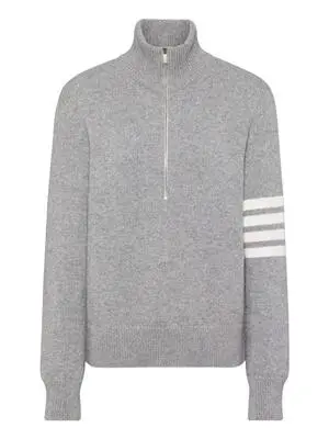 Thom Browne 4-bar Merino-wool Sweater - Grey