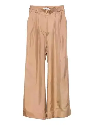 Zimmermann Pleated Wide Leg Trousers - Brown